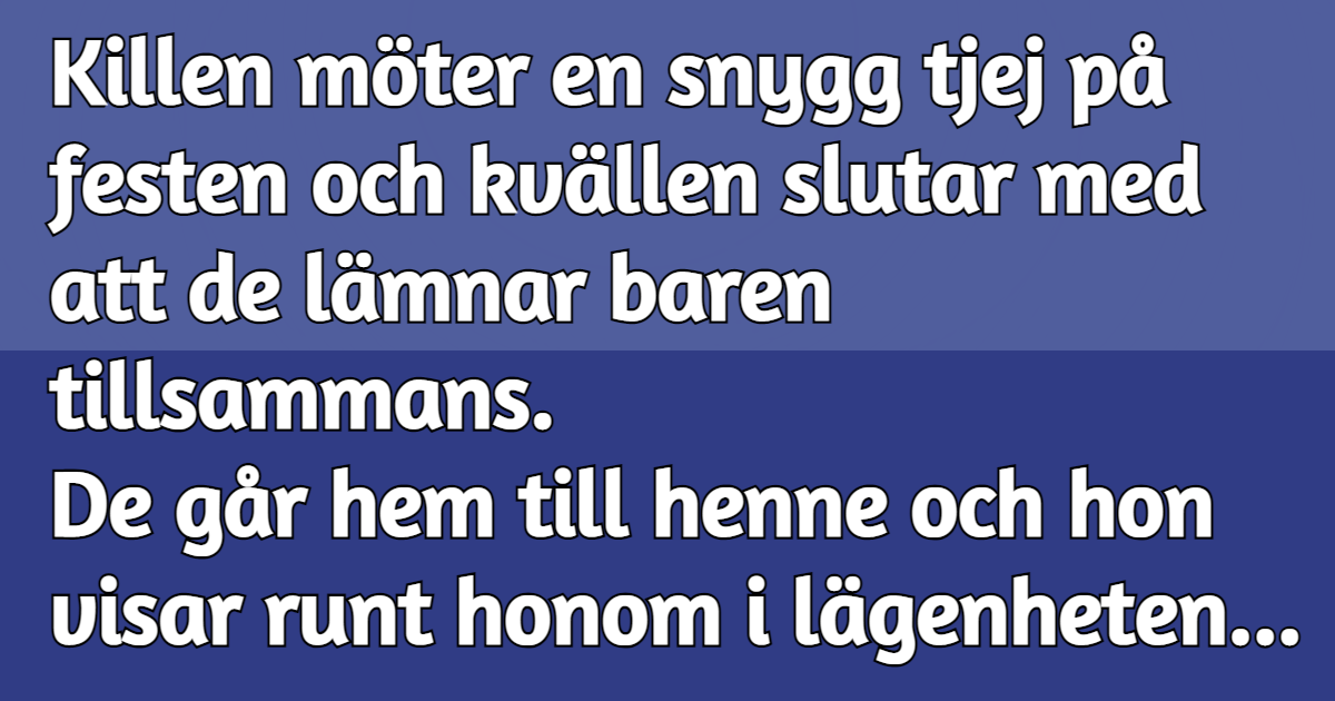 Killen och tjejen lämnar baren tillsammans. Det som händer sen ...